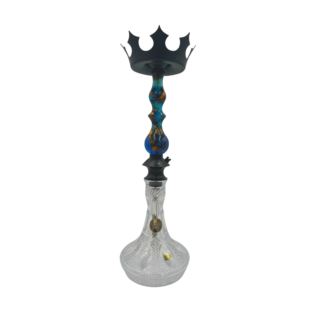 Regal Blue Clear/Blue Glitter Epoxy Queen Hookah (1 of 1) (Stem Only ...